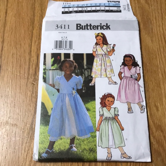 Butterick | Office | Butterick 341 Sewing Pattern Girls Dress And Slip ...